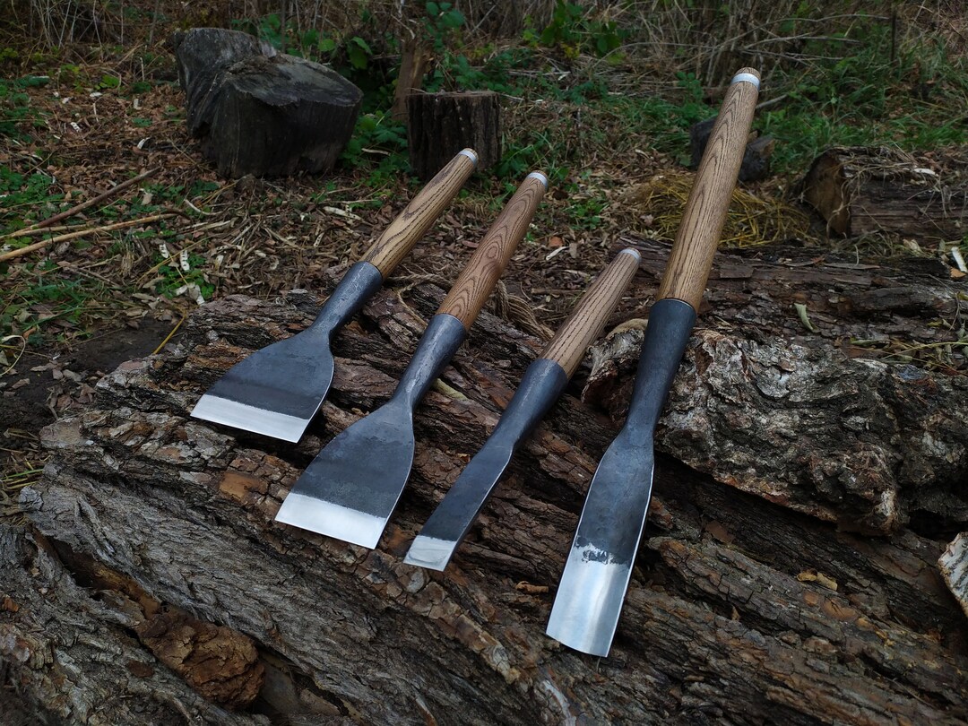 Carpenters Slick Chisel Set 4 Pcs Forged Timber Framing - Etsy