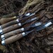 Forged Bent Gouge Set 5pcs. Straight Rounded Chisel. Bent Chisel ...