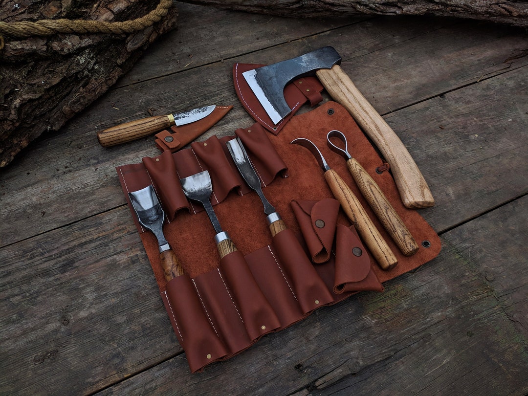 Forged Chisel Set 7pcs.straight Rounded Chisel. Bent Chisel. Forged ...