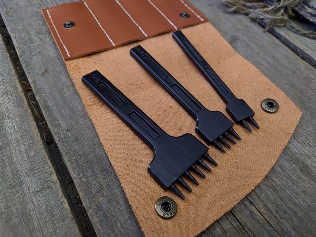 Set of Forged Irons for Sewing Leather and Lacing 3pcs. Leather Craft ...
