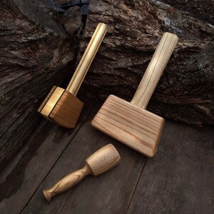Wooden Hammer Set 3pcs. Handmade Wooden Hammer. Percussion - Etsy