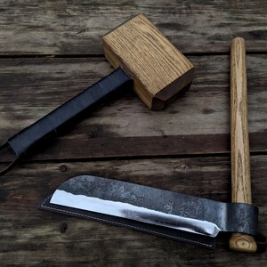 Forged Splitting Froe. Forged Adze. Splitting Logs Handmade Tool. Ax ...