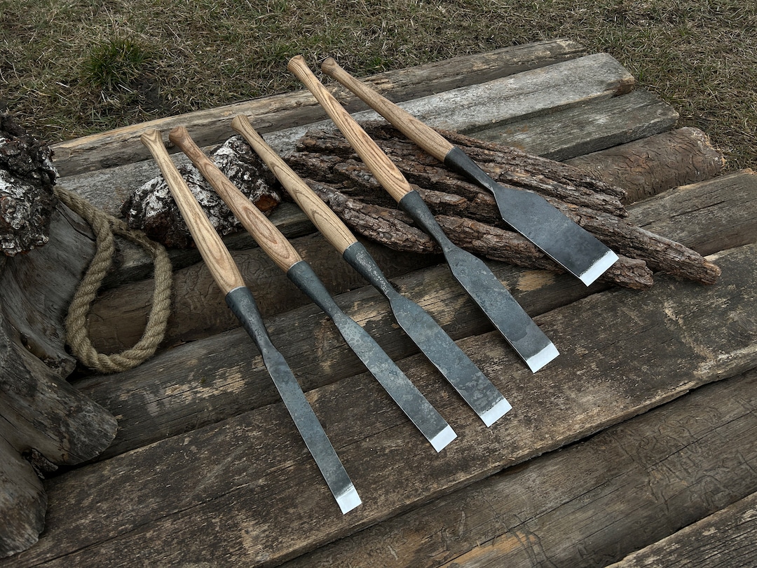 Carpenters Slick Chisel Set 5 PCS. Straight Chisel. Chisel for a Wooden ...