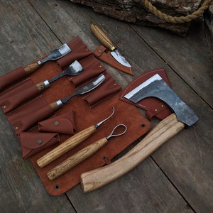 Forged Chisel Set 7pcs.straight Rounded Chisel. Bent Chisel. Forged ...