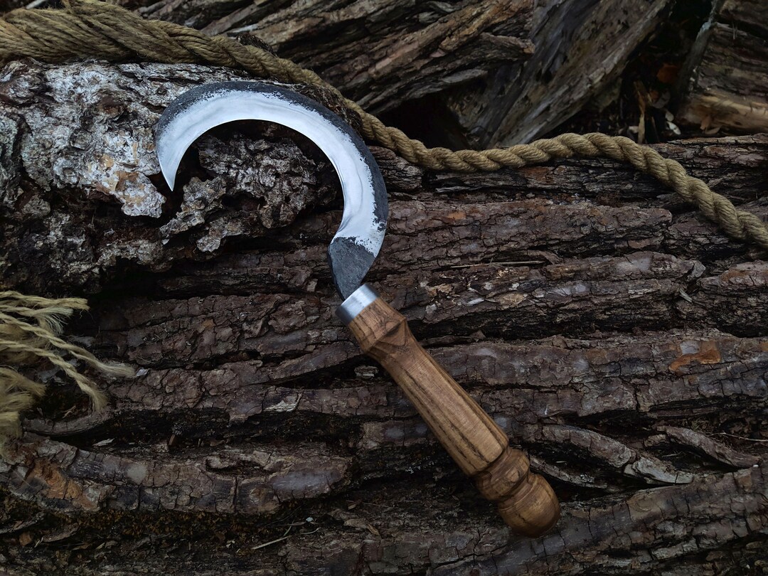 Small Forged Sickle. the Tool for Herbalism. Forged Braid Handmade for ...