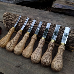 Set 7pcs of Forged French Skivers. Leather French Skiver. Leather Knife ...