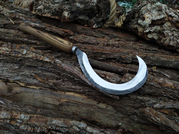 Small Big Boline Ritual Sickle. Forged Sickle for Collecting - Etsy