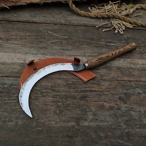 Handmade Forged Sickle. the Tool for Herbalism. Forged Braid Handmade ...