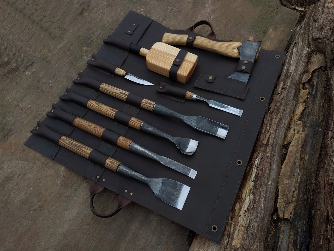 Forged Chisel Set 8pcs. Large Camping Chisel Set Forged Chisel Straight ...