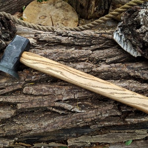 Hand Forged Hammer Hardened Carbon Steel, Comfortable Handle, Balanced ...