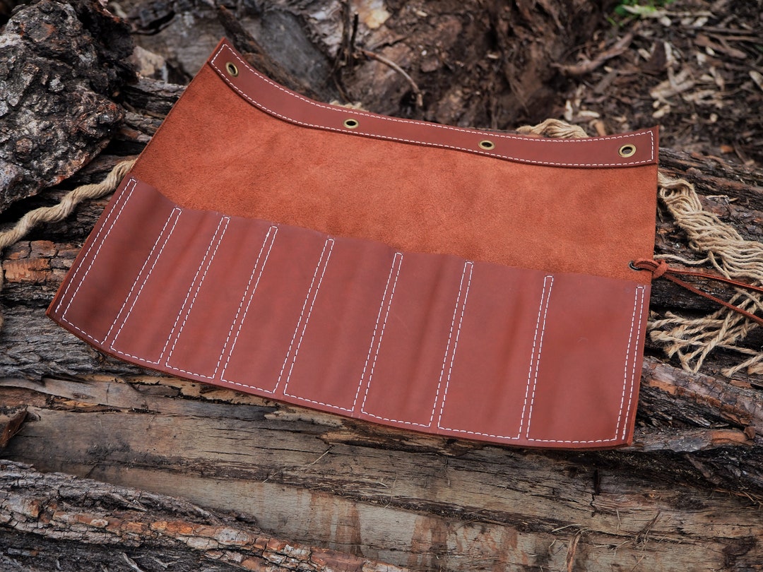 Leather Roll for 8 Tools. Case for Chisels. Leather Bag. Birthday Gift ...