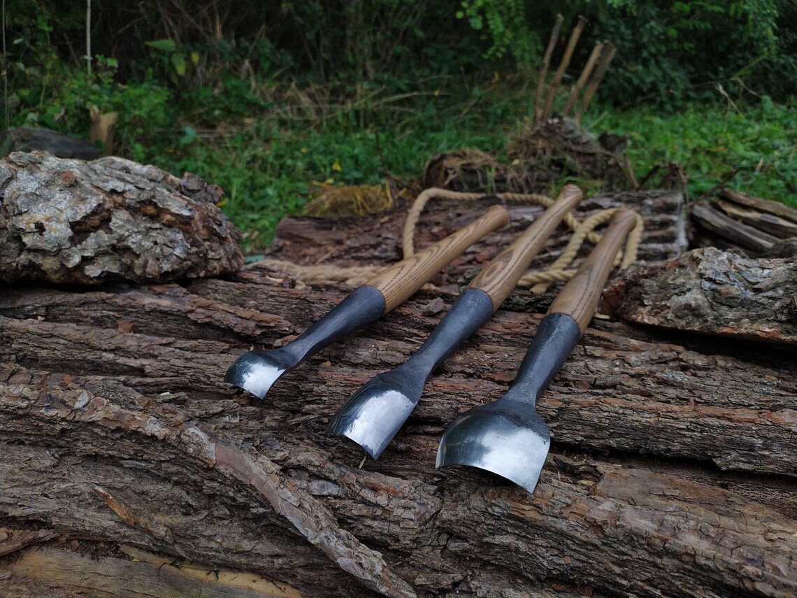 Timber Framing Chisel 3 Pc Bent Chisel Long 2 - Etsy