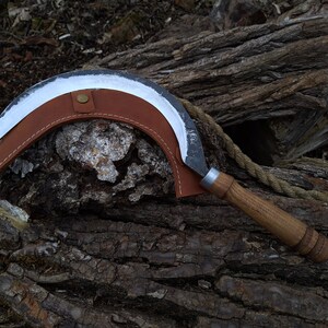 Big Handmade Forged Sickle. the Tool for Herbalism. Forged Braid ...