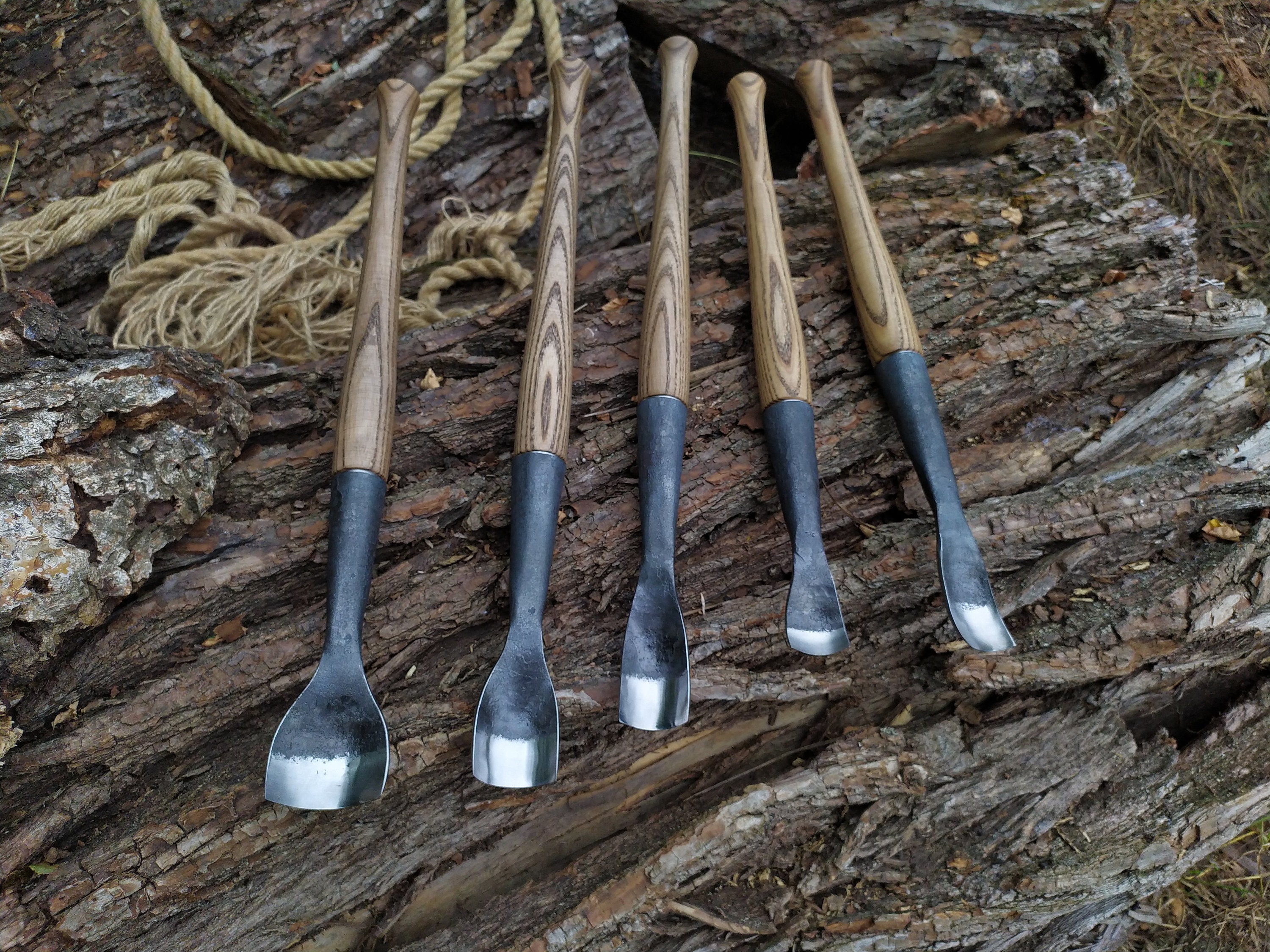 Timber Framing Chisel 5 Pc Bent Chisel Long 2 - Etsy