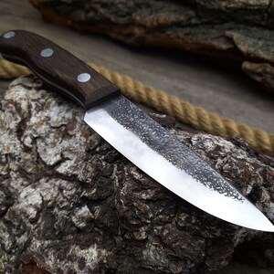Hand Forge Bushcraft Knife. Camping Knife Handmade. Bushcraft Knife ...