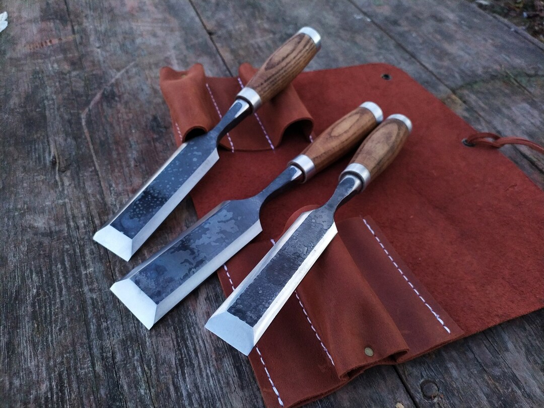 Hand Forged Chisel Set 3pcs. Woodworking Tools. Forged Chisel. Wood ...