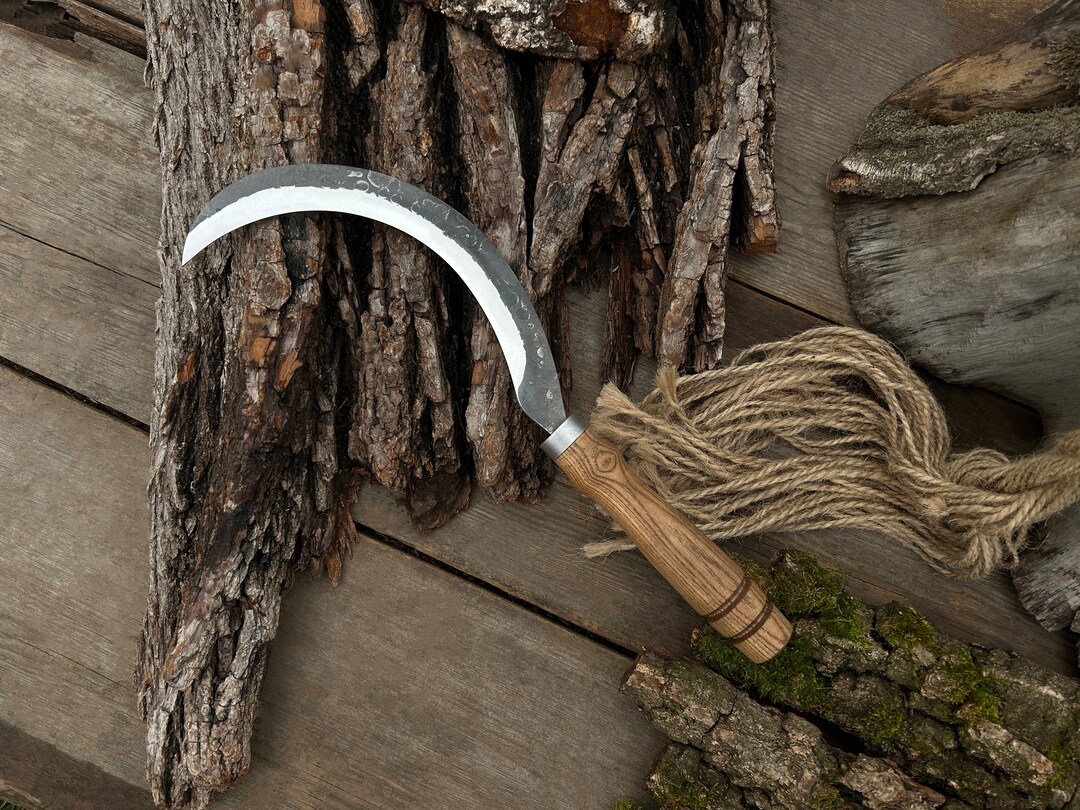 Handmade Forged Sickle. the Tool for Herbalism. Forged Braid Handmade ...