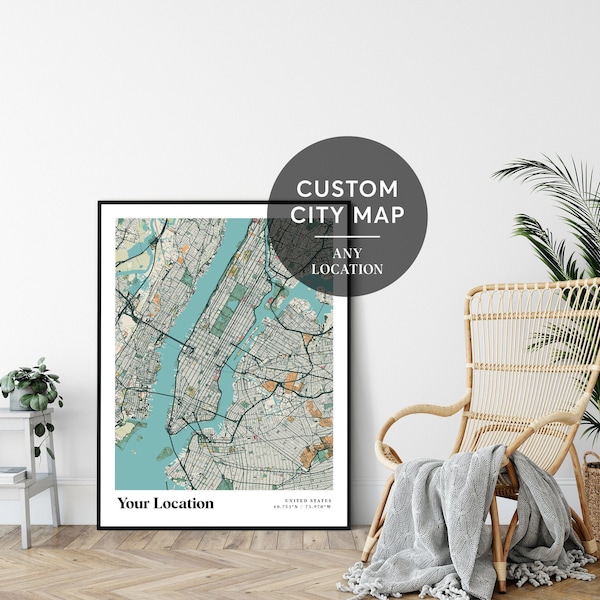 Personalised Map - Etsy