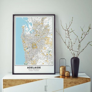 Adelaide Map Print, Street Names Adelaide Print, Printable Map of ...