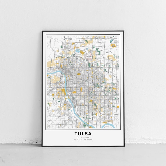 Mapa De Calles De Tulsa-oklahoma-para Imprimir