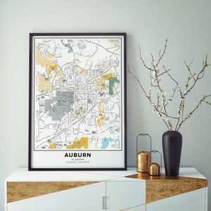 Auburn Map Print, Street Names Auburn Print, Printable Map of Auburn ...