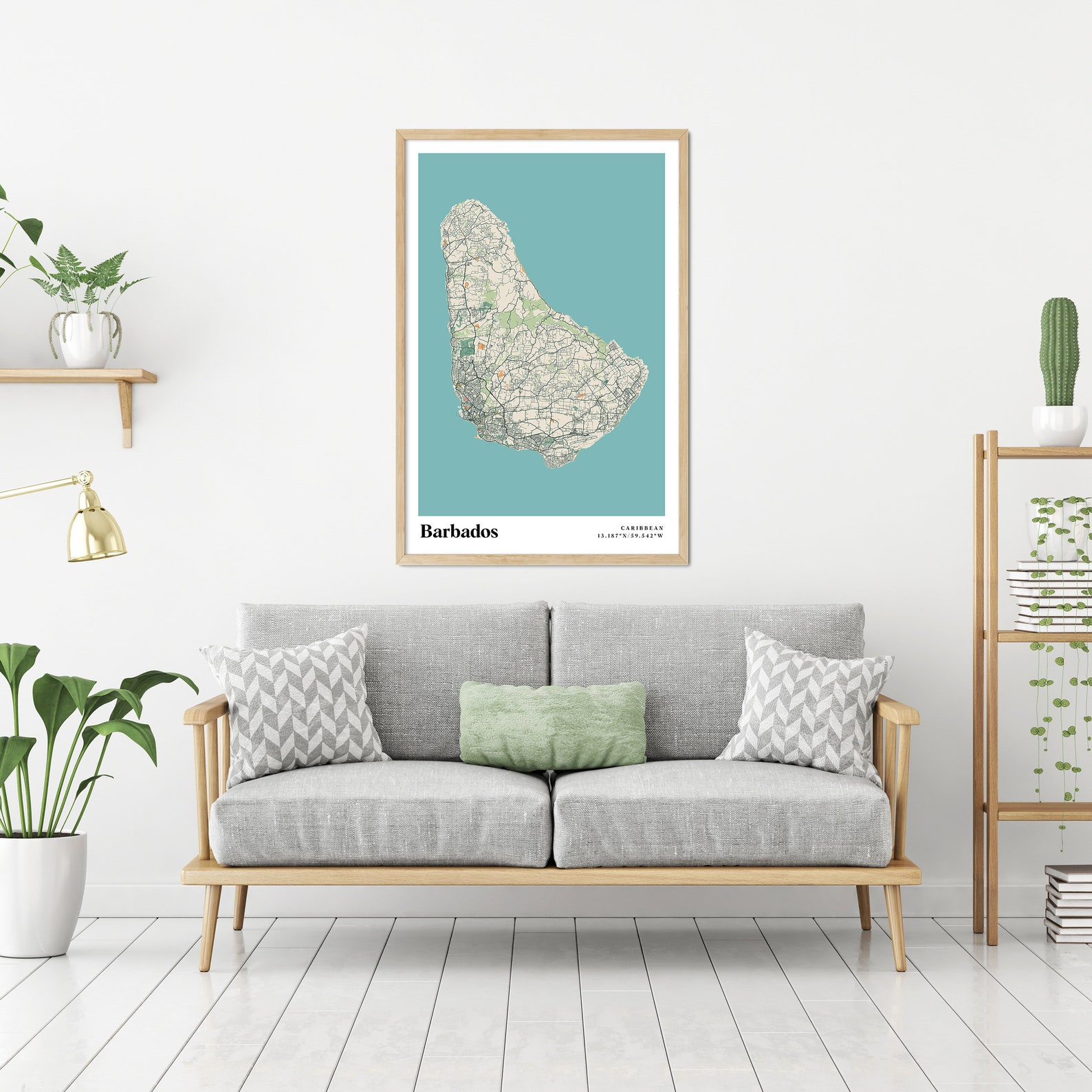 Barbados Map Poster Retro Barbados Decor Vintage Barbados - Etsy
