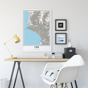 Lima Map Print, Street Names Lima Print, Printable Map of Lima, City ...