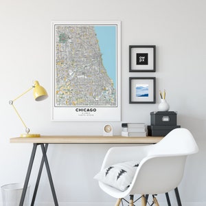 Chicago Map Print, Street Names Chicago Print, Printable Map of Chicago ...