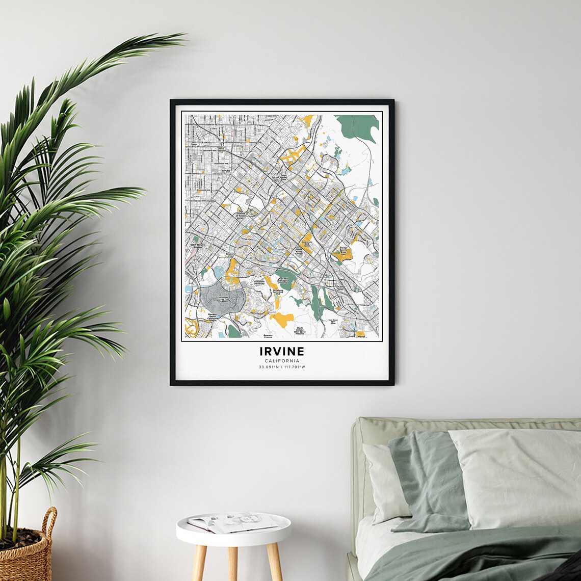 Irvine Map Print Street Names Irvine Print Printable Map of - Etsy
