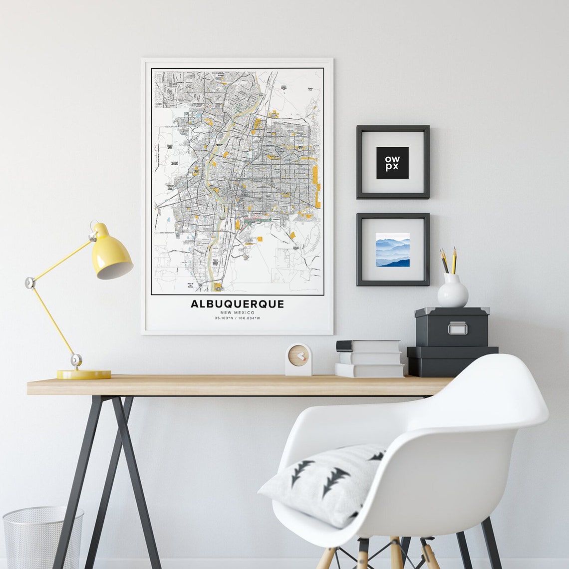 Albuquerque Map Print, Street Names Albuquerque Print, Map of ...