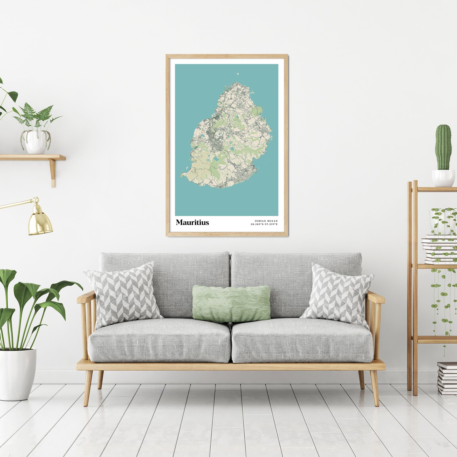 Mauritius Print Map, Retro Mauritius Map Poster, Vintage Mauritius Map ...