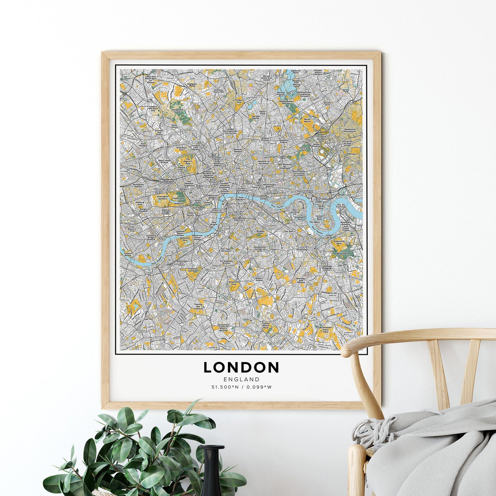 London Map Print, Street Names London Print, Printable Map of London ...