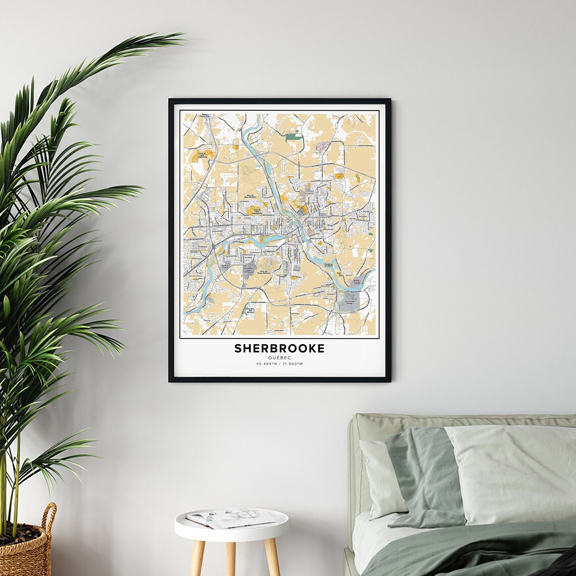 Sherbrooke Map Print, Street Names Sherbrooke Print, Printable Map of ...