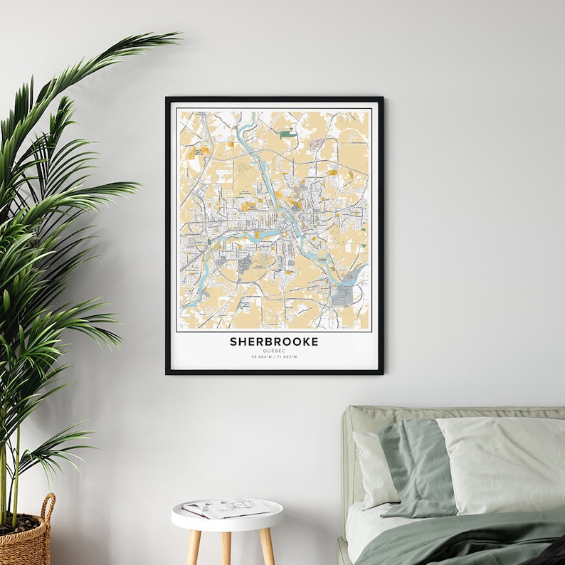 Sherbrooke Map Print, Street Names Sherbrooke Print, Printable Map of ...