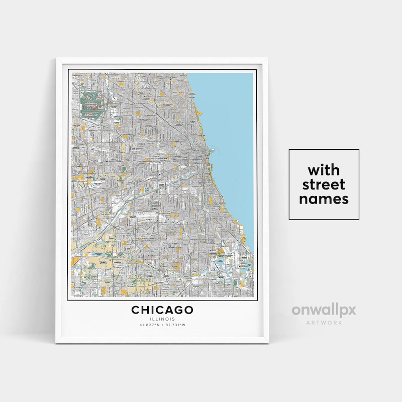 Plan for chicago map - Etsy.de