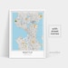 Seattle Map Print, Street Names Seattle Print, Printable Map of Seattle ...