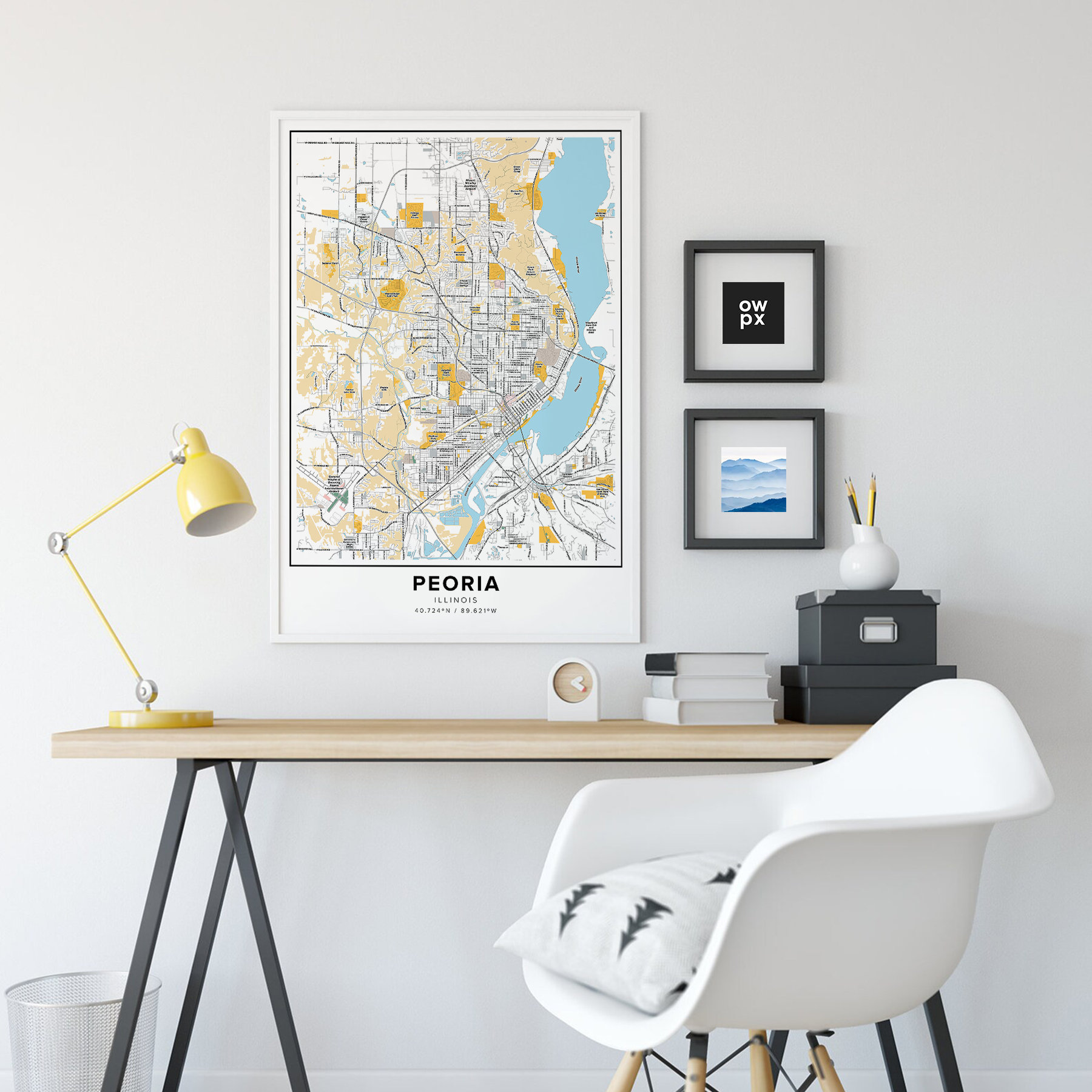 Peoria Map Print Street Names Peoria Print Printable Map of - Etsy