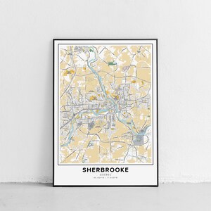 Sherbrooke Map Print, Street Names Sherbrooke Print, Printable Map of ...
