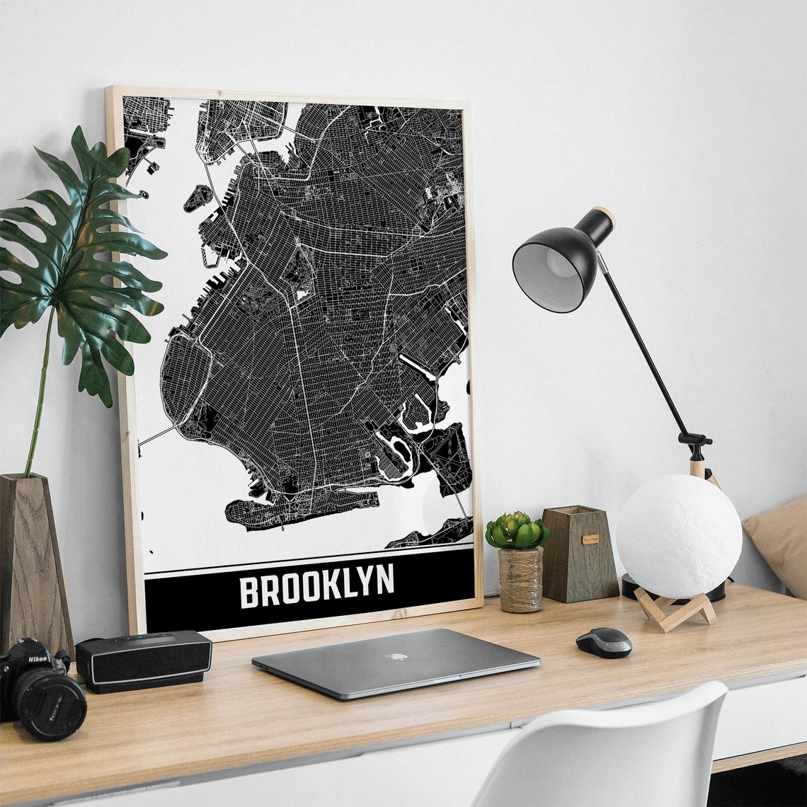 Brooklyn Map Print Brooklyn New York Map Wall Art Brooklyn | Etsy
