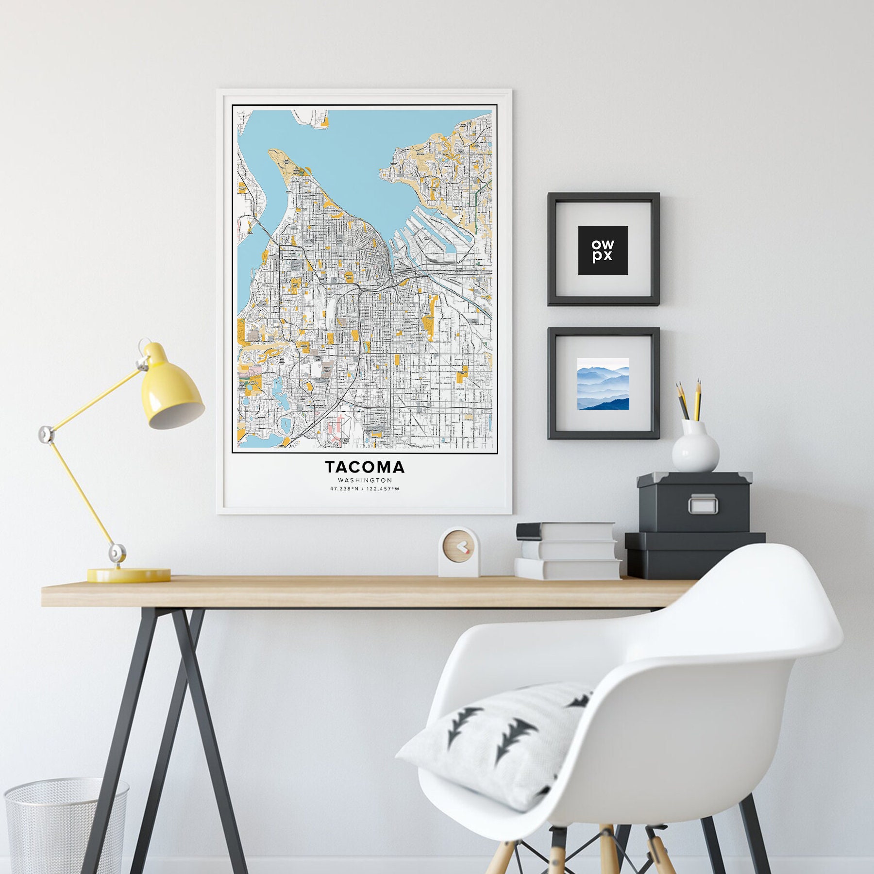 Tacoma Map Print, Street Names Tacoma Print, Printable Map of Tacoma ...
