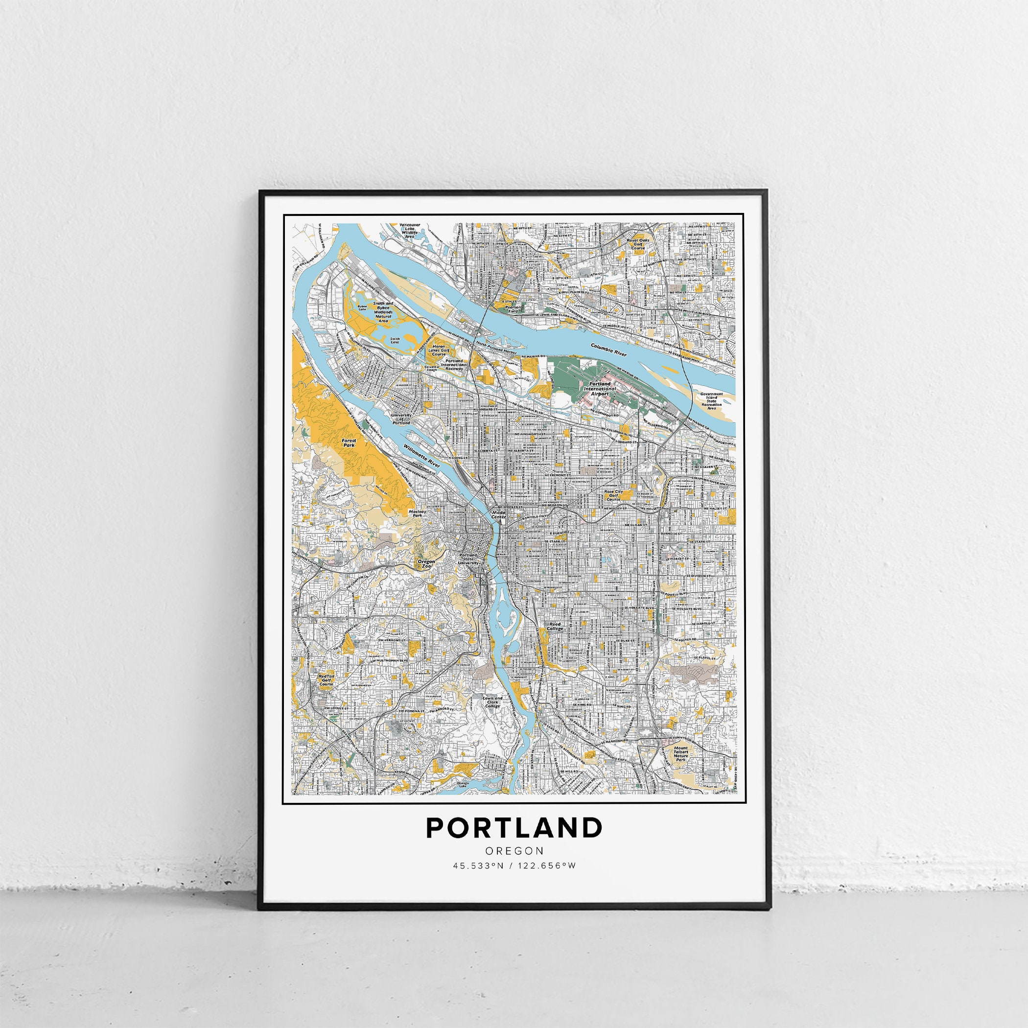 Portland Map Print Street Names Portland Print Printable Map - Etsy