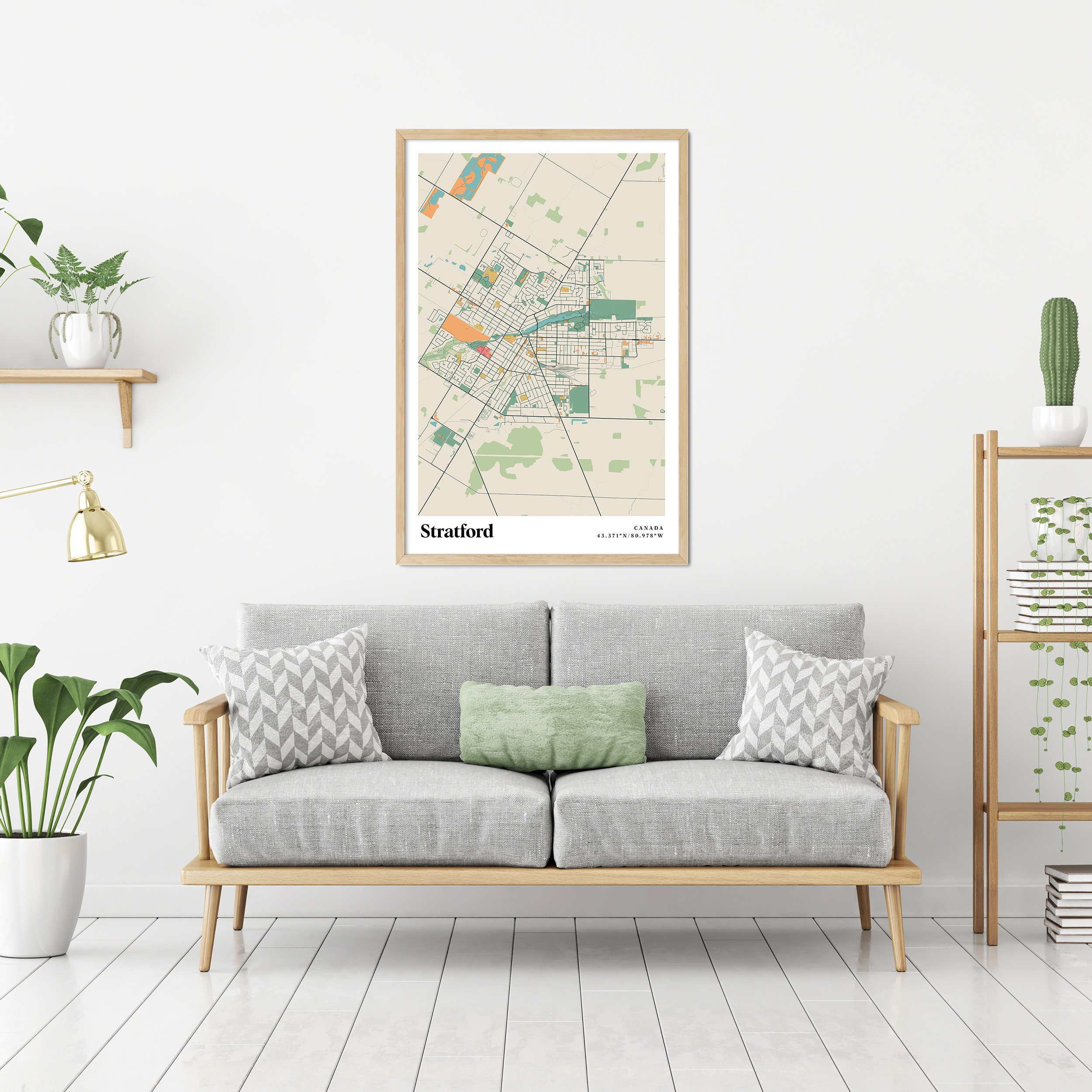 Stratford Map Poster Print, Retro Stratford Map Decor, Vintage ...