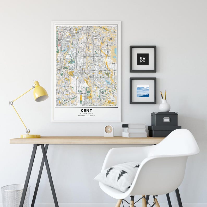 Kent Map Print, Street Names Kent Print, Printable Map of Kent, City ...