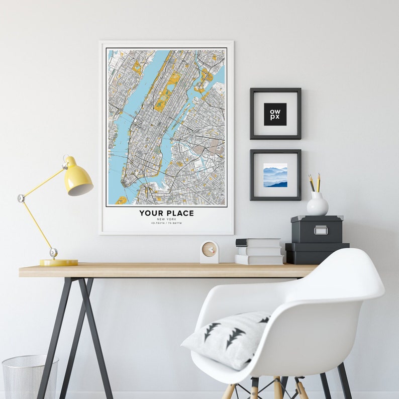 Custom Map Print Street Names Custom Print Custom Street | Etsy