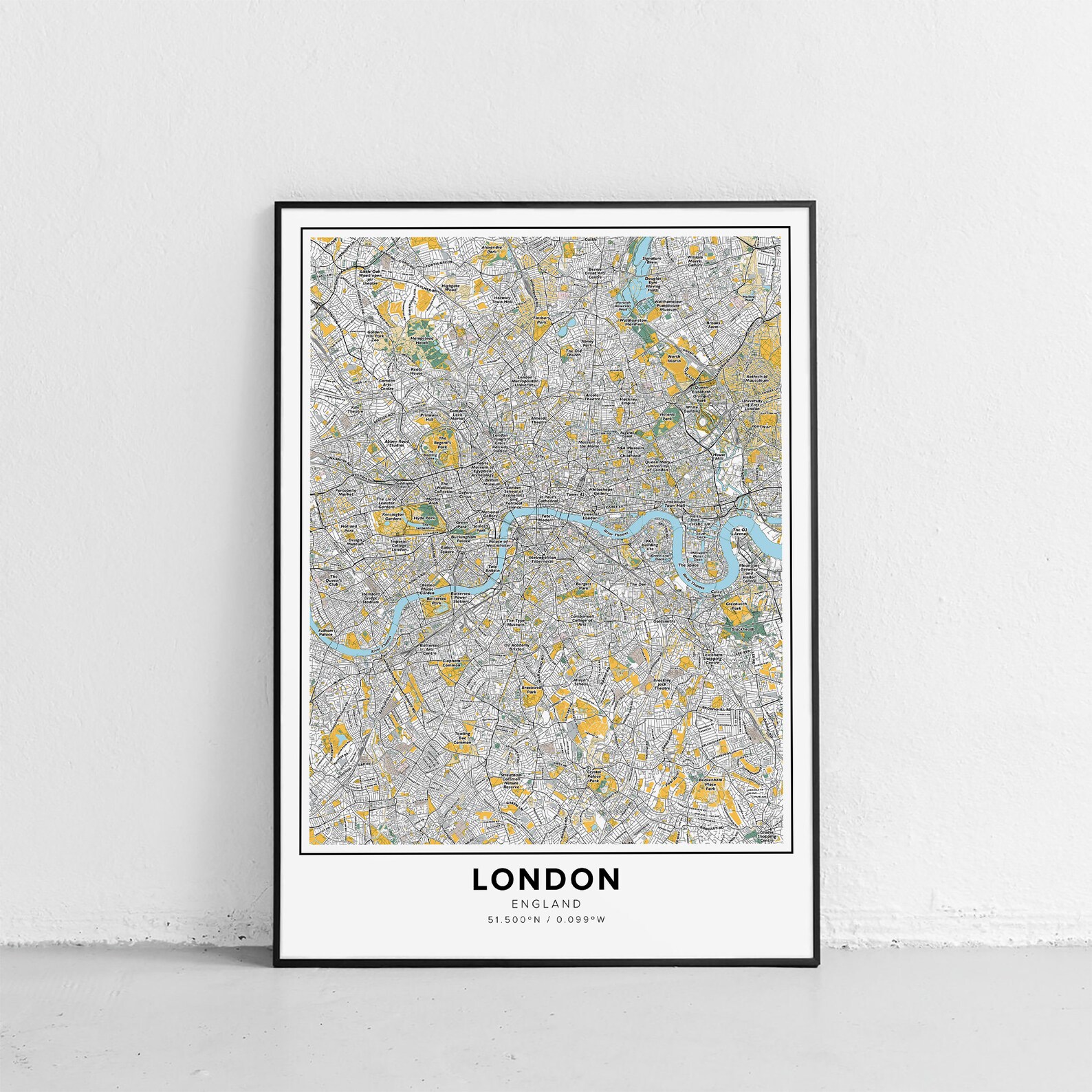 London Map Print, Street Names London Print, Printable Map of London ...