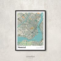 Montreal Map Print, Street Names Montreal Print, Printable Map of ...
