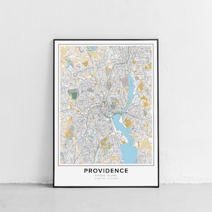 Providence Map Print, Street Names Providence Print, Map of Providence ...