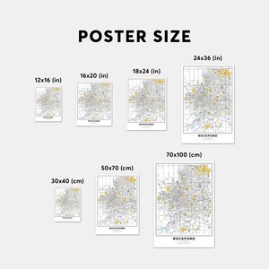 Rockford Map Print, Street Names Rockford Print, Printable Map of ...