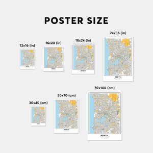 Perth Map Print, Street Names Perth Print, Printable Map of Perth, City ...
