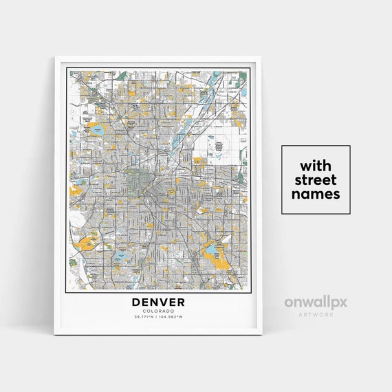 Mapa De La Ciudad De Denver, Colorado